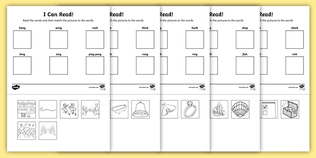 I Can Read Phase 3 Consonant Digraph Words Worksheet / Worksheet