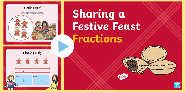 👉 Sharing a Festive Feast: Year 2 Fractions Maths PowerPoint