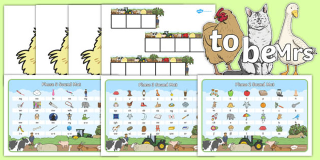 Phase 2, 3 and 5 Farm Themed Phonics Pack (teacher made)