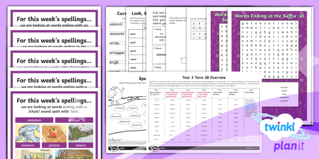 PlanIt Year 3 Term 3B Bumper Spelling Pack - Spellings Year 3