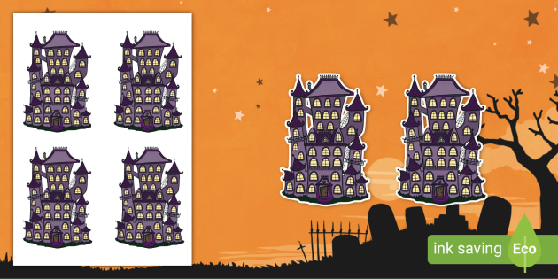 FREE! - Editable Halloween Haunted House (Small)