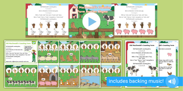 Old MacDonald's Counting Farm Number Rhyme Resource Pack