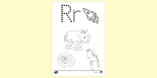 R Colouring Page | Colouring Sheets