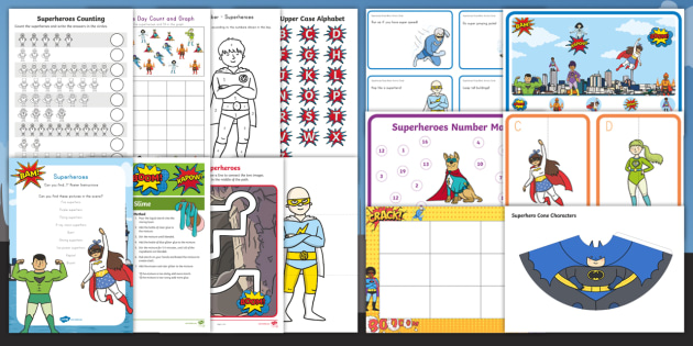 Superheroes Early Childhood Activity Pack