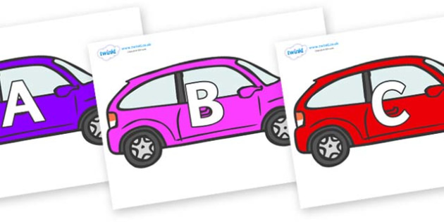 FREE! - A-Z Alphabet on Cars (teacher made)