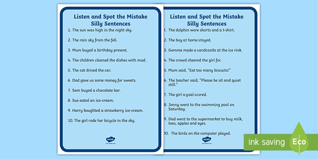 Listen and Spot The Mistake 3 (teacher made)