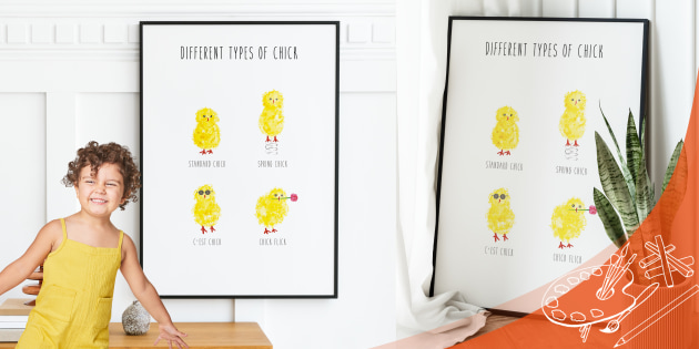 Different Types of Chick Funny Spring Poster (teacher made)