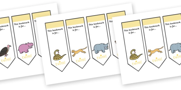 Safari Bookmarks (teacher made)