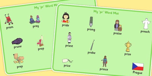 PR Sound Word Mats