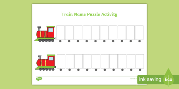 Train Name Puzzle Activity | Twinkl (teacher made)