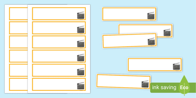 👉 Clapper Boards Editable Drawer Labels (teacher made)