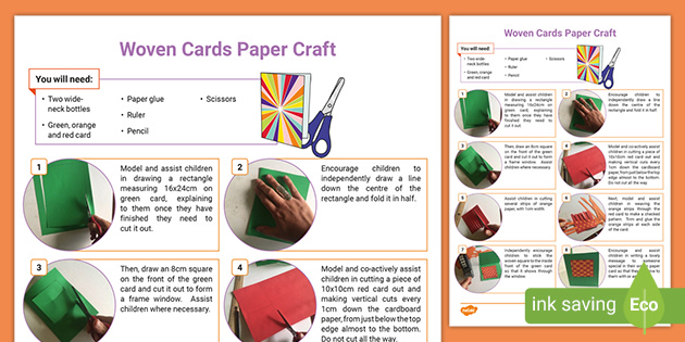 * NEW * Woven Cards Paper Craft (teacher made)