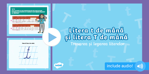 Litera t de mana si litera T de mana: Trasare si legare – Prezentare