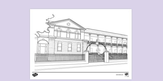 FREE! - Sydney Parliament House Colouring | Colouring Sheets