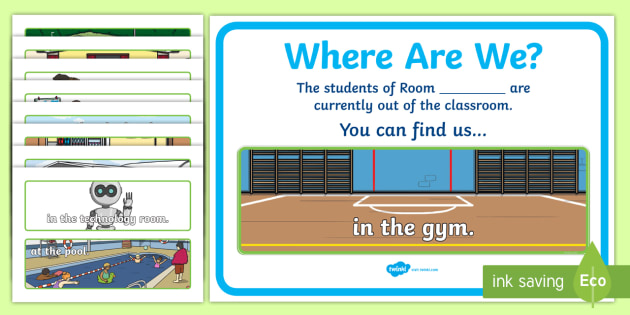 Where Are We? Class Door Chart Large Display Cut-Out Pack