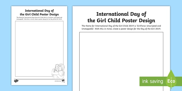 International Day of the Girl Poster Design (teacher made)