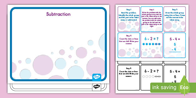 Subtraction Anchor Chart (teacher made)