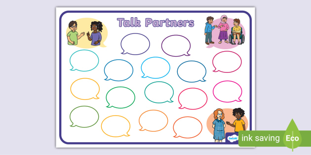 * NEW * Talk Partners Editable Display Chart,Display Ideas
