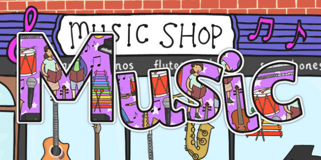 Music Title Display Lettering (teacher made)