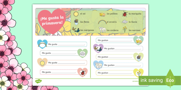 👉 * NEW * Spanish Spring Worksheet - Twinkl - KS1 - Languages