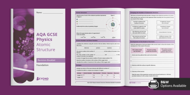 AQA Physics Unit 4: Atomic Structure Foundation Revision
