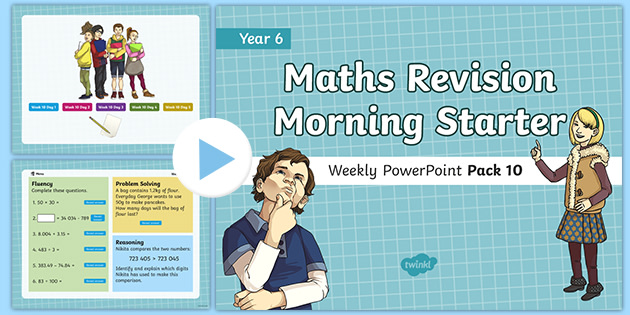 SATs Survival: Year 6 Maths Revision Morning Starter Weekly PowerPoint ...