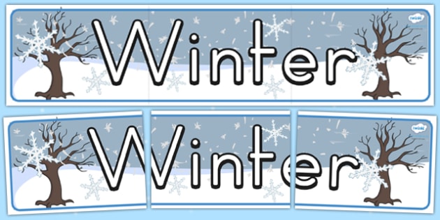 Seasons Banners Winter - season, weather, winter, banner