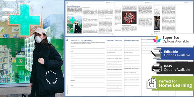 Social Distancing KS3 Reading Comprehension | Beyond