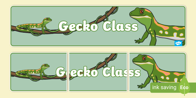 FREE! - Gecko themed classroom banner (teacher made)