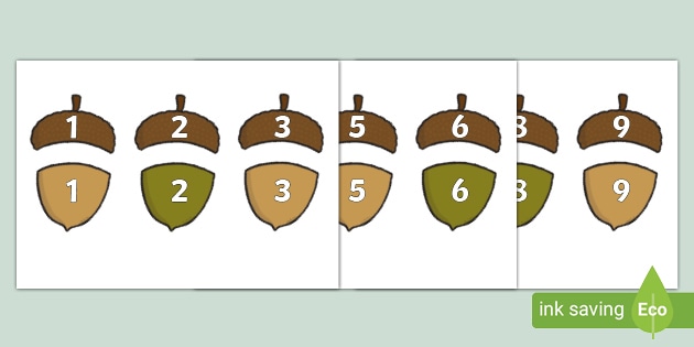Acorn Addition up to 10 Matching Activity