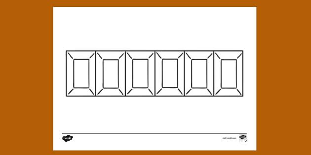 FREE! - 6 Pieces Chocolate Bar Colouring | Colouring Sheet