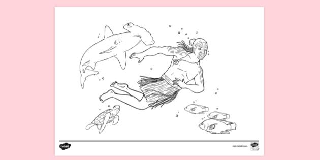 FREE! - Tangaroa Colouring Sheet | Colouring Sheets