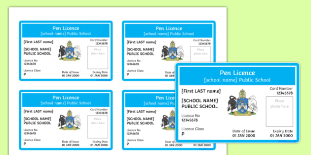 Australian Pen Licences Australian Capital Territory Editable Proforma