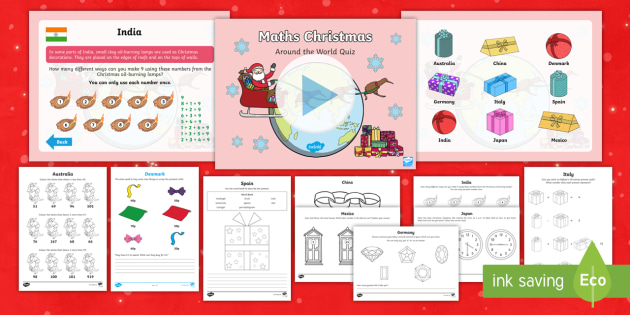 Maths Christmas around the World Worksheet & PowerPoint