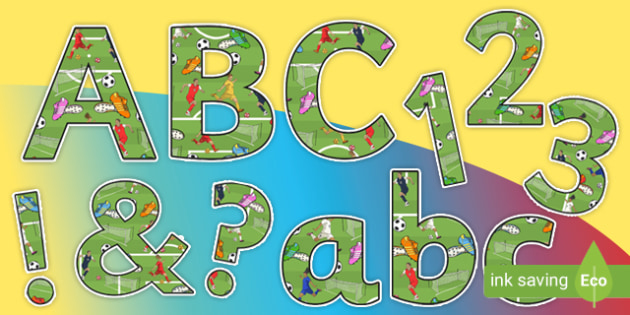 Football Display Letters and Numbers Pack (teacher made)