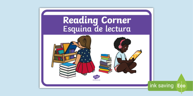 Reading Corner Display Poster Spanish Translation 4xA4