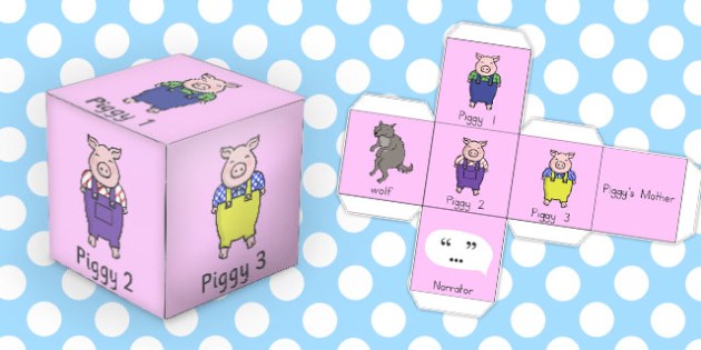 The Three Little Pigs Role Play Dice (teacher made)
