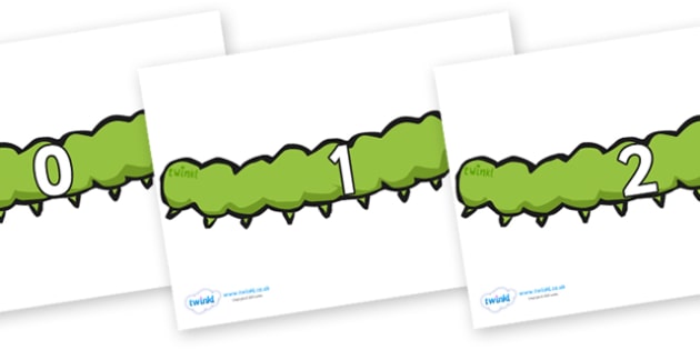 Numbers 0-100 on Caterpillars (teacher made)