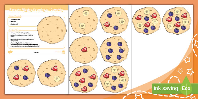 👉 Pancake Flipping Counting to 10 Activity