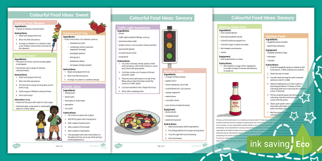 Rainbow Recipe Pack (teacher made)