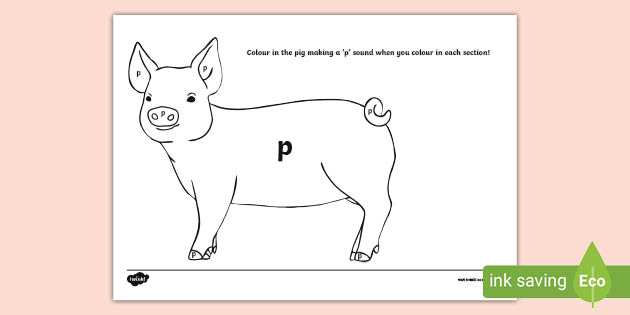 FREE! - Initial p Sound Production Colouring Sheet