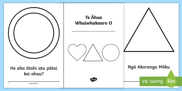 Using Shapes to Reflect on My Learning Booklet Te Reo Māori