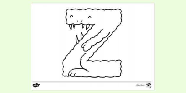 FREE! - Z Colouring Sheet (teacher made)