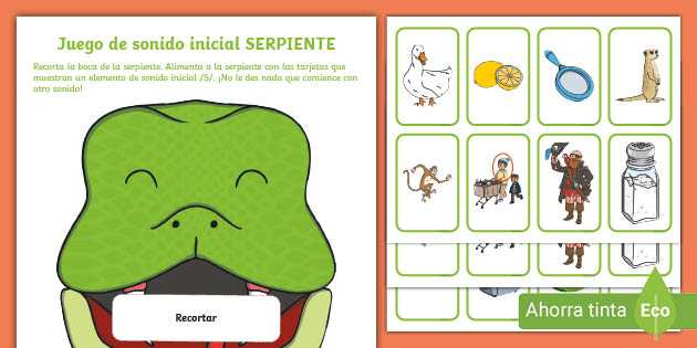 Juego: Sonido inicial - letra S (creat de profesori)