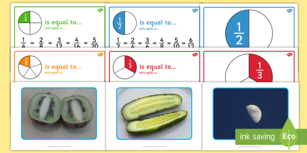 Year 2 Fractions Display Pack English/Romanian - Fractions Display Pack ...