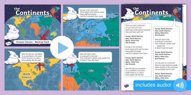 Seven Continents Song Every Kid Should Know The Continent Song