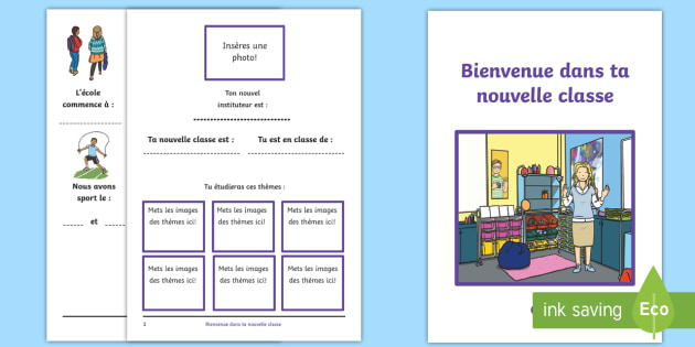 Livret : Bienvenue dans ta nouvelle classe