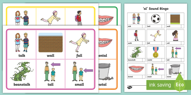 'al' Sound Bingo
