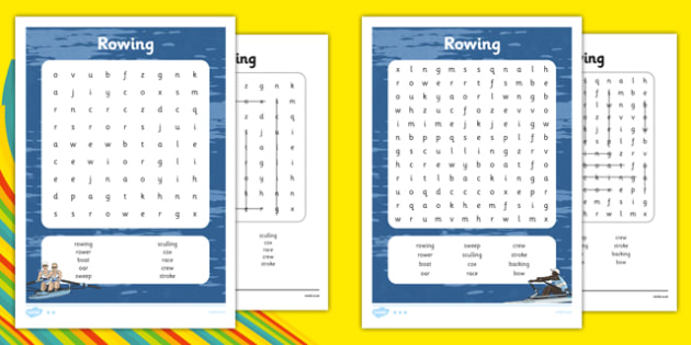 The Olympics Rowing Differentiated Word Search