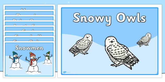 Editable Group Signs (Winter)